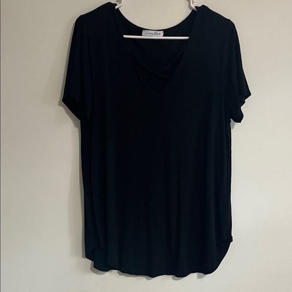 emory park | Tops | Emory Park Black Vneck Short Sleeve Tee | Poshmark